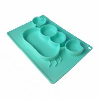 China Baby Feeding Suction Bowl Plate With Spoon Customized Crab Shape Bpa for sale