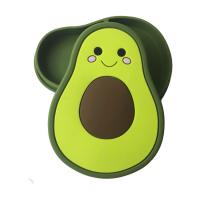 China Avocado Shape Baby Training Feeding Silicone Plate Customized Bpa Free for sale