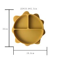 China BPA Free Baby Suction Silicone Plate Eco Friendly Feeding Bowls Sun Shaped for sale