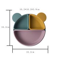 China Bpa Free Kids Tableware Food Grade 2022 Silicone Baby Feeding Plate Set Suction for sale