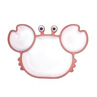 China Crab Shape Silicone Suction Bowl Divided Eco Friendly Food Grade For Babies for sale