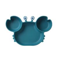 China Crab Shape Silicone Suction Bowl Divided Eco Friendly Food Grade For Babies for sale