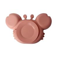 China Crab Shape Silicone Suction Bowl Divided Eco Friendly Food Grade For Babies for sale