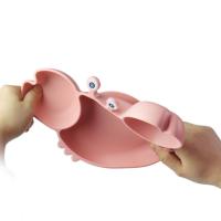 China Crab Shape Silicone Suction Bowl Divided Eco Friendly Food Grade For Babies for sale