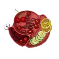 China Suction Silicone Feeding Tray Set Food Grade Infant Feeding Dish Snail Shape for sale