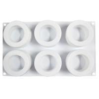 China Customized Silicone Cake Mold Handmade 6 Cavities Candle Shape For Baking for sale