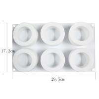 China Customized Silicone Cake Mold Handmade 6 Cavities Candle Shape For Baking for sale