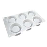 China Customized Silicone Cake Mold Handmade 6 Cavities Candle Shape For Baking for sale