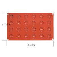 China Round Half Circle Chocolate Mold DIY Multi Cavity Silicone Fondant Molds for sale
