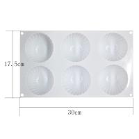 China Handmade Decorative Silicone Cake Mold 6 Cavities Custom Logo LFGB Approved for sale