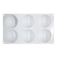 China Handmade Decorative Silicone Cake Mold 6 Cavities Custom Logo LFGB Approved for sale