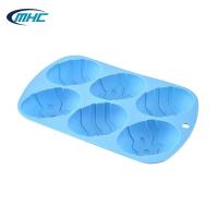 China Food Grade Cake Silicone Molds Diy Handmade Easter Egg Shaped Cake Mould for sale