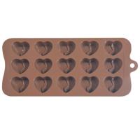 China LFGB Custom Chocolate Molds Heart Shaped Mousse Cake Silicone Mold for sale