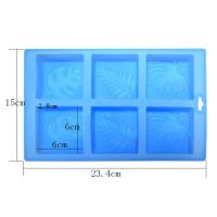 China Custom Pattern Reusable Soap Molds Handmade Silicone Square Baking Mold for sale
