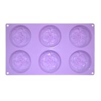 China Anti Tear Handmade Silicone Soap Mold 6 Cavities Flowers Shape For Cake Decoration for sale