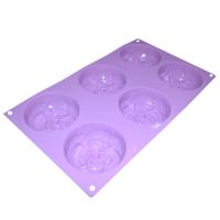 China Anti Tear Handmade Silicone Soap Mold 6 Cavities Flowers Shape For Cake Decoration for sale