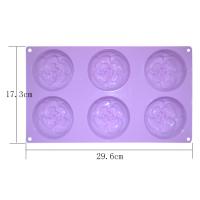 China Anti Tear Handmade Silicone Soap Mold 6 Cavities Flowers Shape For Cake Decoration for sale