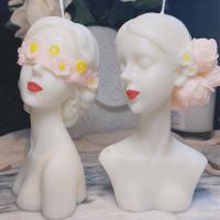 China Human Body Geometric Candle Mold Silicone Blindfolded Girl 3D DIY Customized for sale