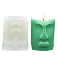 China Human Face Candle Silicone Moulds Eco Friendly Anti tear Reusable Candle Mold for sale