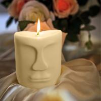 China Human Face Candle Silicone Moulds Eco Friendly Anti tear Reusable Candle Mold for sale