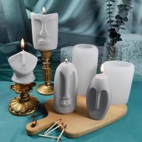 China Human Face Candle Silicone Moulds Eco Friendly Anti tear Reusable Candle Mold for sale