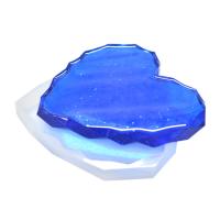 China Eco Friendly Silicone Resin Mold Heart Shape Silicone Coaster Mold For Resin Epoxy for sale