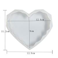 China Eco Friendly Silicone Resin Mold Heart Shape Silicone Coaster Mold For Resin Epoxy for sale
