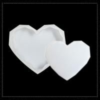 China Eco Friendly Silicone Resin Mold Heart Shape Silicone Coaster Mold For Resin Epoxy for sale