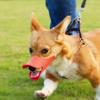 China Sustainable Silicone Pet Supplies Porous Breathable Soft Silicone Dog Muzzle for sale