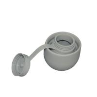 China Grey Silicone Collapsible Drinking Bottle Outdoor Sports Folding 500ml Water Bottle for sale