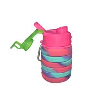 China Multi Colors Sports Silicone Drinking Bottle Foldable Customized 500ml for sale