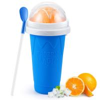 China Outdoor Silicone Ice Cream Container Smoothie Cup Customized With Lid for sale