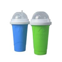 China Outdoor Silicone Ice Cream Container Smoothie Cup Customized With Lid for sale