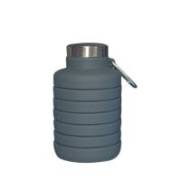 China New Item Custom Logo 700ml Drink Bottle Black Silicone Water Bottle Collapsible for sale
