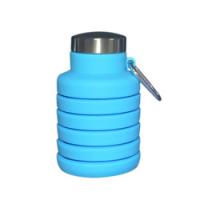 China Stocked Silicone Water Bottle 500ml Eco Friendly Collapsible Water Bottles for sale