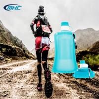 China 0.5L Collapsible Silicone Water Bottle Daily Portable Outdoor Sports Water Bottle for sale