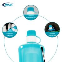 China 0.5L Collapsible Silicone Water Bottle Daily Portable Outdoor Sports Water Bottle for sale