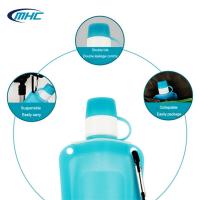 China Silicone Bag Pouch Hiking Customized Double Sealing Collapsible 500ml Drinking Water for sale