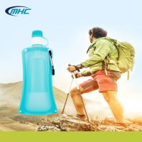 China Silicone Bag Pouch Hiking Customized Double Sealing Collapsible 500ml Drinking Water for sale