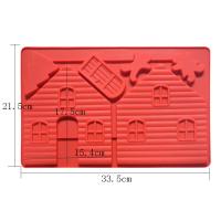 China 3D Silicone Baking Utensils House Shaped Square Handmade Diy Silicone Soap Mold for sale