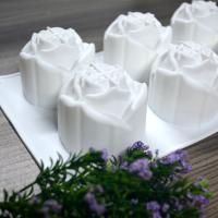 China Cake Decoration Rose Shaped Silicone Mould 3D Food Grade Soap Molds for sale