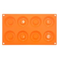 China 8 Cavity 3D Silicone Cake Moulds Doughnut Shape Custom Made Soap Molds for sale