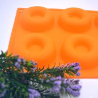 China 8 Cavity 3D Silicone Cake Moulds Doughnut Shape Custom Made Soap Molds for sale