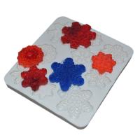 China Silicone Cake Fondant Silicone Moulds Food Grade Handmade Diy Snowflake Shape for sale