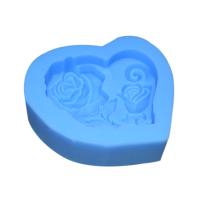 China Silicone Baking Utensils Eco-Friendly Sustainable 3d Rose Flowers Shape Fondant Silicone Mold for sale