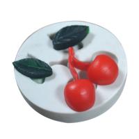 China Cherry Silicone Baking Moulds Bakeware Household Fondant For Cake Decoration for sale