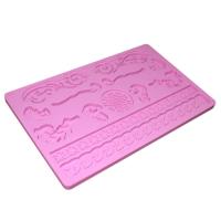 China Furniture Pastry Silicone Baking Utensils Craft Decorating Fondant Lace Mat for sale