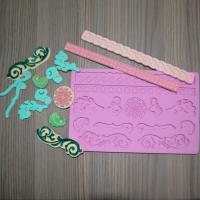 China Furniture Pastry Silicone Baking Utensils Craft Decorating Fondant Lace Mat for sale