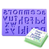 China Fondant Silicone Letter Mold DIY Handmade Alphabet Moulds For Cake Decorating for sale
