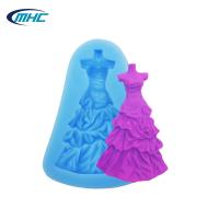 China Silicone Baking Utensils Handmade Diy Sustainable Dress Shape Cake Decorating Silicone Mold for sale